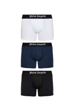 Palm Angels Three-pack Of Boxers With Logo - Multicolour