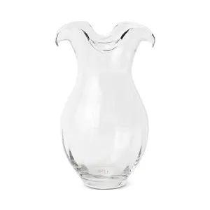 VIETRI Hibiscus Fluted Medium Vase - Clear