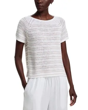 Eileen Fisher Boat Neck Striped Sweater
