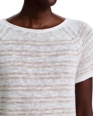 Eileen Fisher Boat Neck Striped Sweater