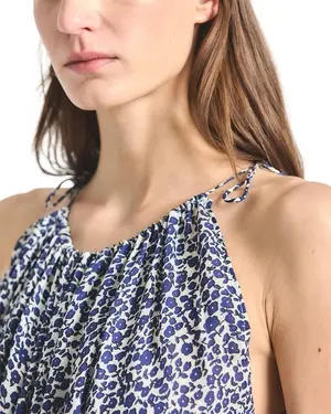 Derek Lam 10 Crosby Avery Top Floral Print Halter Neck Blouse
