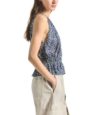 Derek Lam 10 Crosby Avery Top Floral Print Halter Neck Blouse
