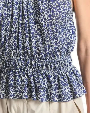 Derek Lam 10 Crosby Avery Top Floral Print Halter Neck Blouse