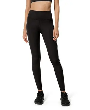 Lilysilk Silk Contour High Rise Streamlined Leggings - Black