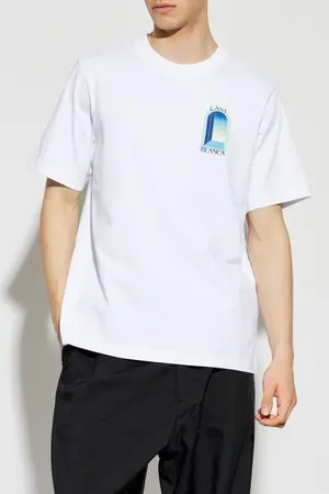 Casablanca T-shirt With Colorful Print - White