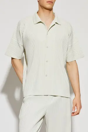 Issey Miyake Pleated Shirt - Light Blue
