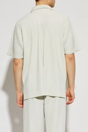 Issey Miyake Pleated Shirt - Light Blue