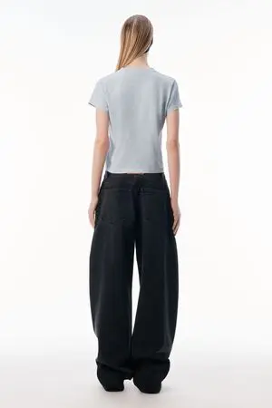 Alexander Wang Mirrored Logo Cropped Tee