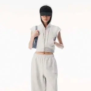 Alexander Wang Crystal Embellished Zip-up Hoodie