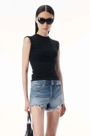 Alexander Wang Twisted Bust Layered Tank - Black