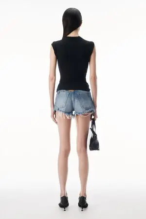 Alexander Wang Twisted Bust Layered Tank - Black