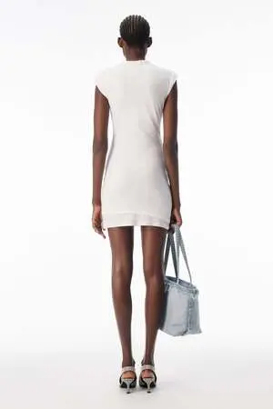 Alexander Wang Sleeveless Layered Twisted Bust Mini Dress