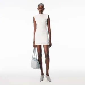 Alexander Wang Sleeveless Layered Twisted Bust Mini Dress - White