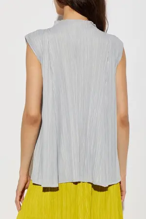 Issey Miyake Sleeveless Pleated Top