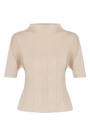 Issey Miyake Pleated Top - Cream