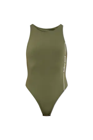 Palm Angels Sleeveless Bodysuit With Printed Logo
