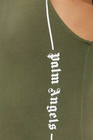 Palm Angels Sleeveless Bodysuit With Printed Logo