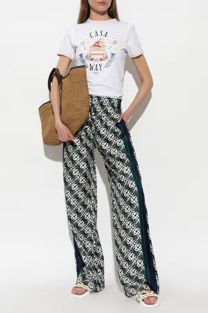 Casablanca Printed Cotton T-shirt - White