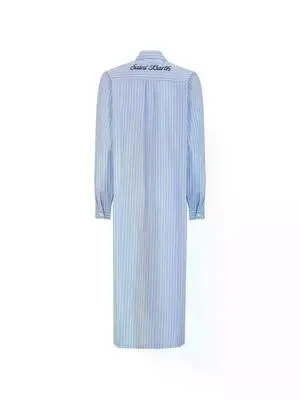 MC2 SAINT BARTH Striped Midi Shirt Dress
