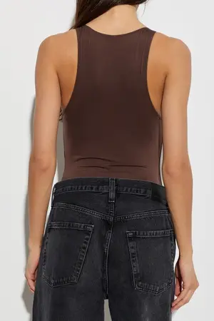 Palm Angels Bodysuit With Vertical Logo