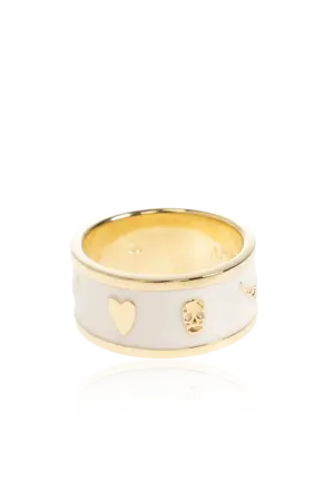 Zadig&Voltaire Engraved Enamel Ring With Gold Motifs