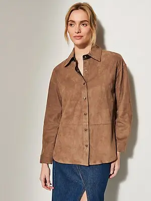 Overland Tara Reversible Suede Leather Shirt Jacket