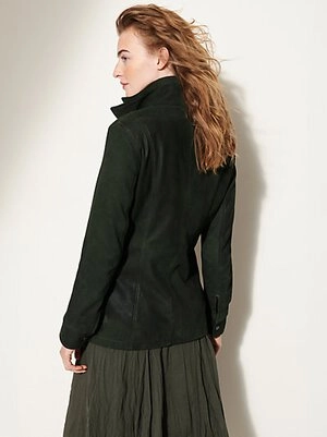 Overland Rory Distressed English Leather Jacket - Moss/rustc