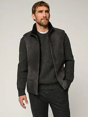 Overland Ranger Sheepskin Vest - Vintage Charcoal