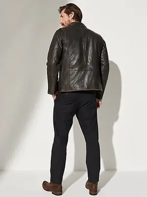Overland Retro Leather Moto Jacket