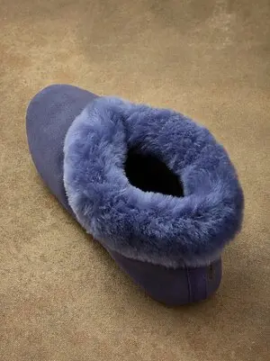 Overland Sophia Soft-sole Sheepskin Slippers - Bluejay