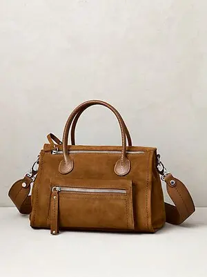 Overland Vicenza Medium Leather Crossbody Bag - Saddle