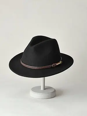 Overland Charter Packable Wool Felt Safari Hat - Black