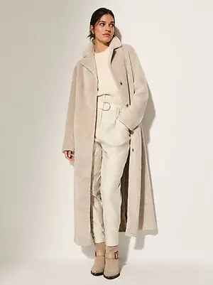 Overland Yvette Shearling Sheepskin Coat - Creme