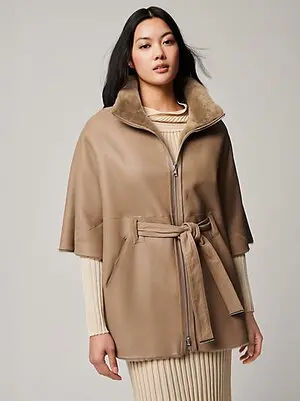 Overland Jasmine Reversible Shearling Cape