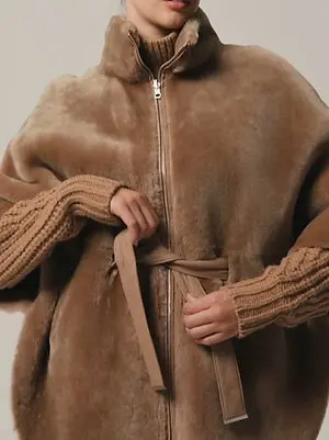 Overland Jasmine Reversible Shearling Cape