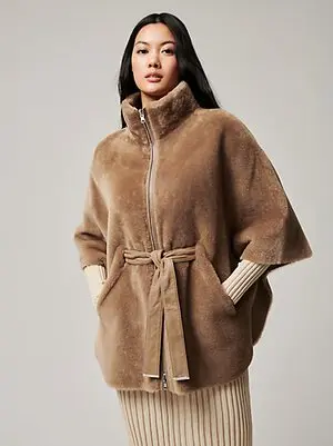 Overland Jasmine Reversible Shearling Cape