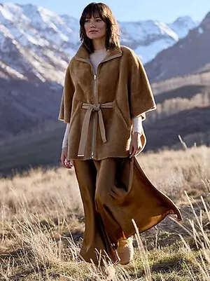 Overland Jasmine Reversible Shearling Cape