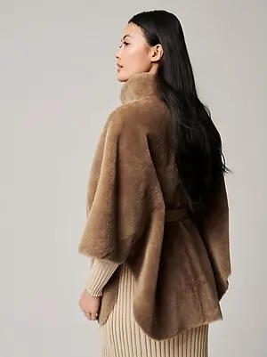 Overland Jasmine Reversible Shearling Cape