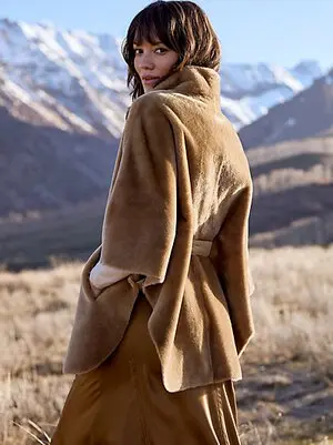 Overland Jasmine Reversible Shearling Cape