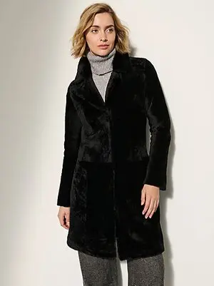Overland Morgan Sheepskin Coat - Black
