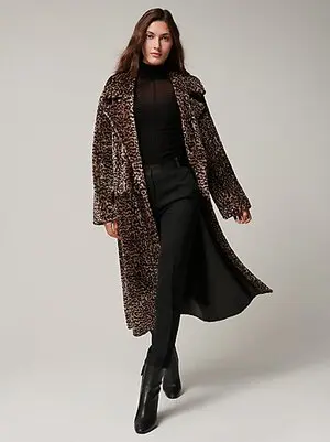 Overland Stevie Reversible Sheepskin Coat - Leopard/black