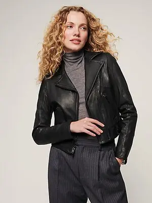 Overland Ariel Leather Moto Jacket - Black