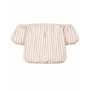 Carmen Says Azura Striped Puff Sleeve Top