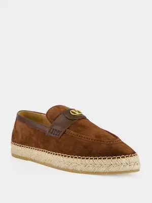 Valentino Garavani Palm Avenue Suede Loafers - Brown