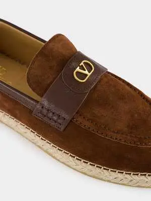 Valentino Garavani Palm Avenue Suede Loafers - Brown