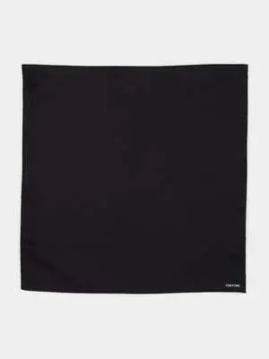 TOM FORD Satin Silk Pocket Square - Black