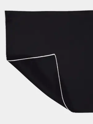 TOM FORD Satin Silk Pocket Square - Black