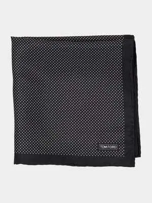TOM FORD Micro Polka Dot Silk Pocket Square