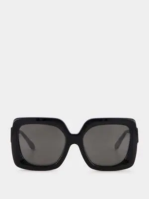 EMMANUELLE KHANH 5082 Square Acetate Sunglasses - Black