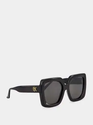 EMMANUELLE KHANH 5082 Square Acetate Sunglasses - Black